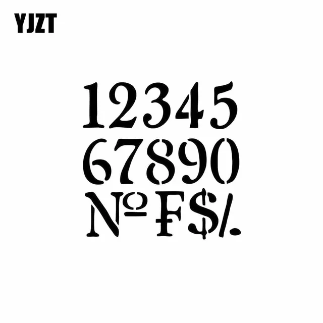 Aliexpress.com : Buy YJZT 14CM*13.8CM Fun Phone Number 1234567890 Vinyl ...