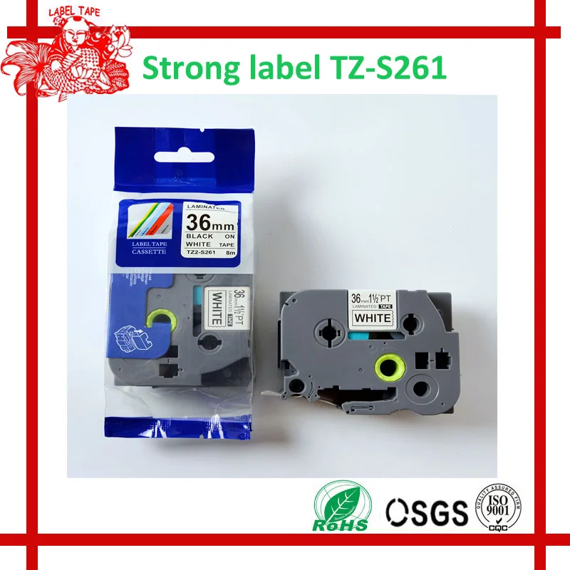 3 Mix color 36mm Brother P touch Tz S161 Tze S261 Tze S661 8 meter ...