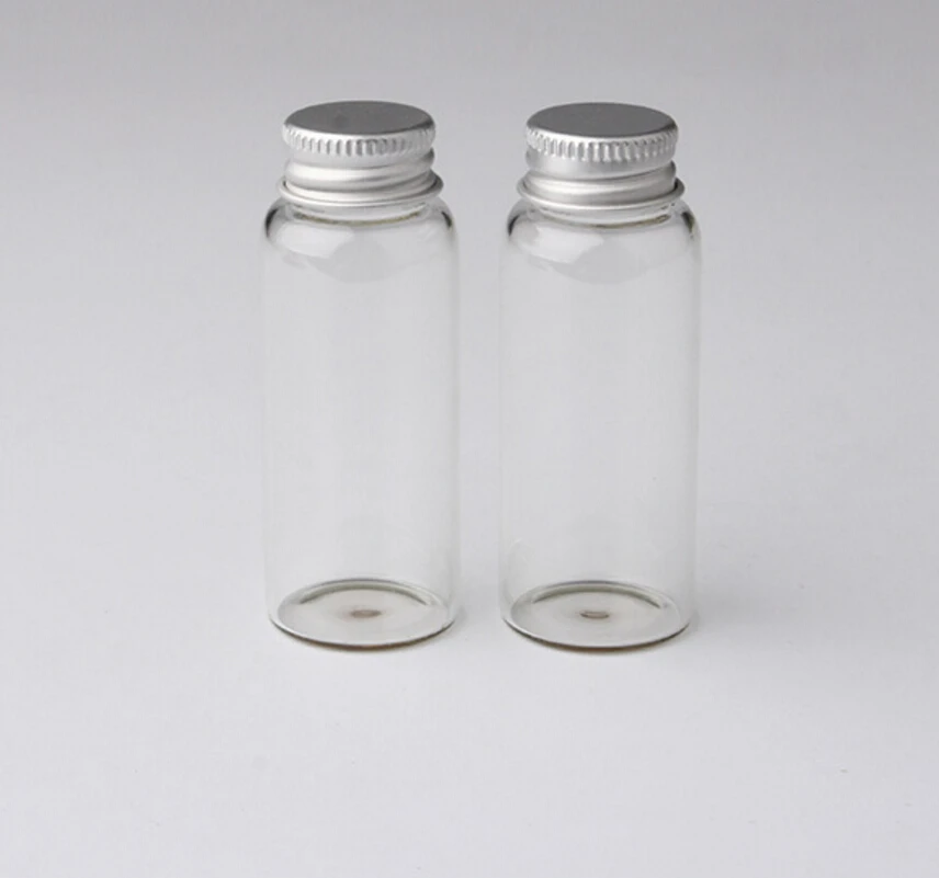 500 X 25ml Transparent Screw Neck Glass Bottle With Aluminum Cap 25ml ...