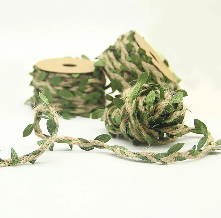 10M Hemp Rope & leaf Rope DIY Cords for Decorated Wedding Party Home ...