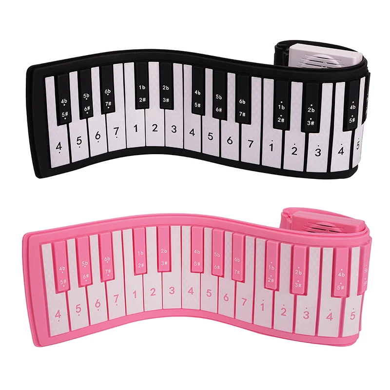 Hand Roll Electronic Piano Flexible Roll Up 37 Keys Keyboard Portable ...