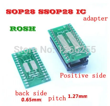 20 pcs/lot TSSOP28 SSOP28 MSOP28 SOP28 tour DIP28 28pin IC adaptateur prise/adaptateur plaque ...