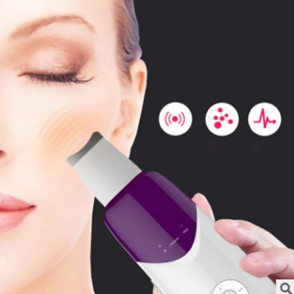 Ultrasonic Facial Scrubber Skin Scrubber Ultrasound Facial Pore Cleaner ...