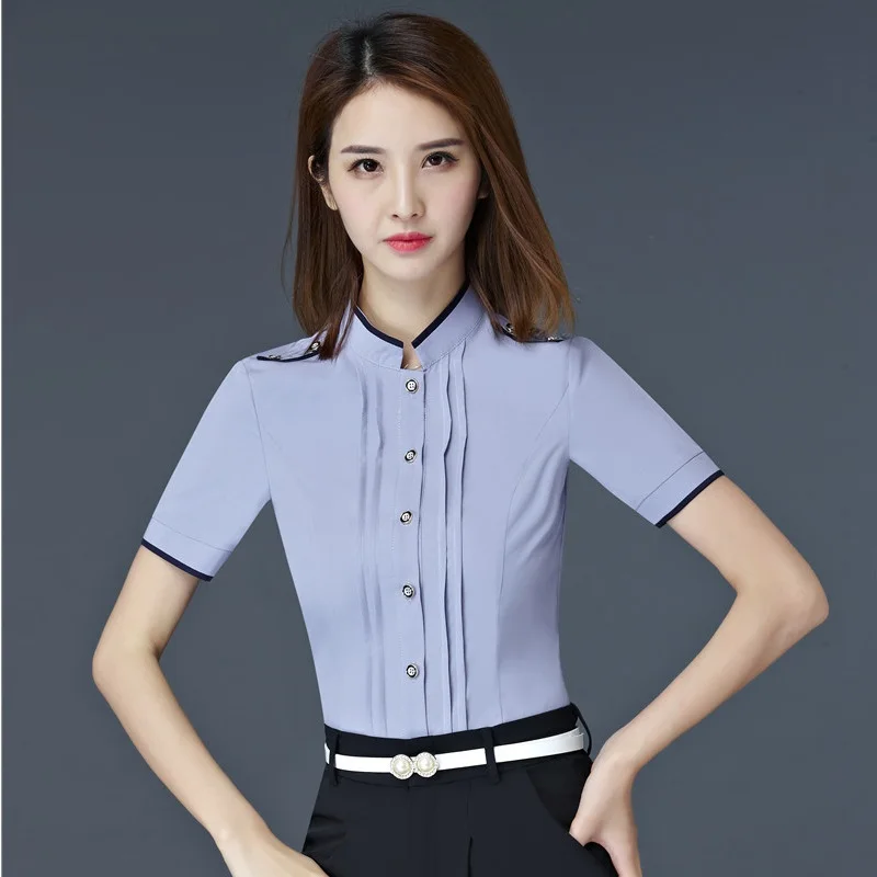New Formal Ol Styles Elegant Slim Fit Blouses Shirts Ladies Office
