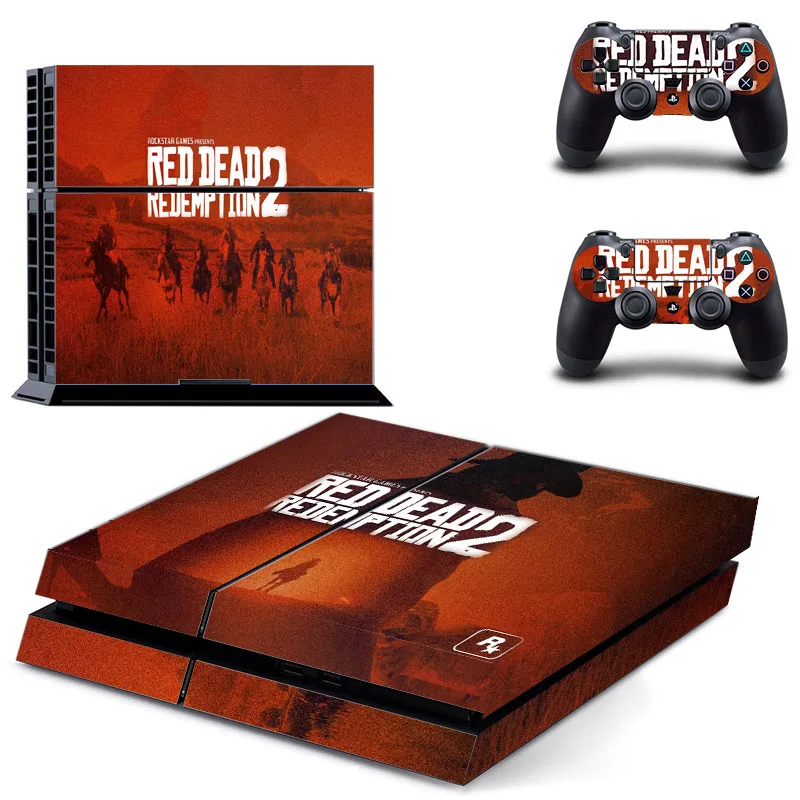 Red Dead Redemption 2 Skin Sticker for PlayStation 4 Console and ...