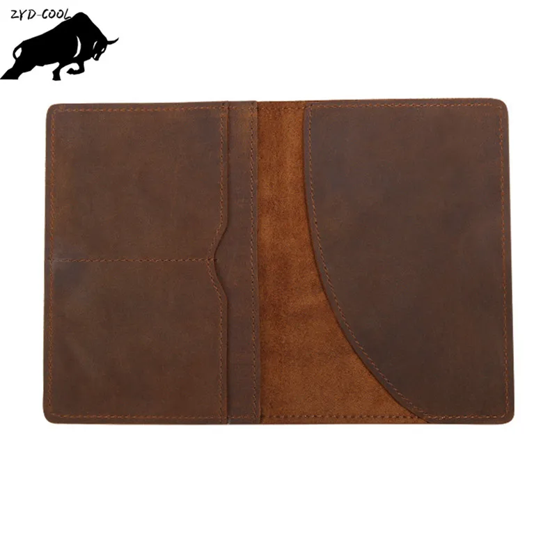 Zyd Cool Vintage Brown Genuine Leather Passport Bag Gy Style Mens Passport Bag Handmade Neutral