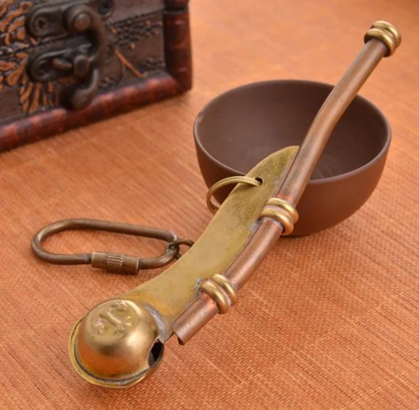 3Pcs Tobacco Pipe Keychain Cooper Souvenirs Whistle|whistle ...