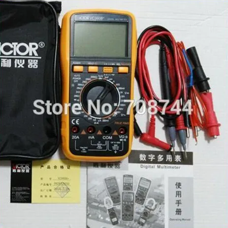 Hot Sale VICTOR VC9808+ Digital Multimeter Inductance Res Cap Freq Temp ...