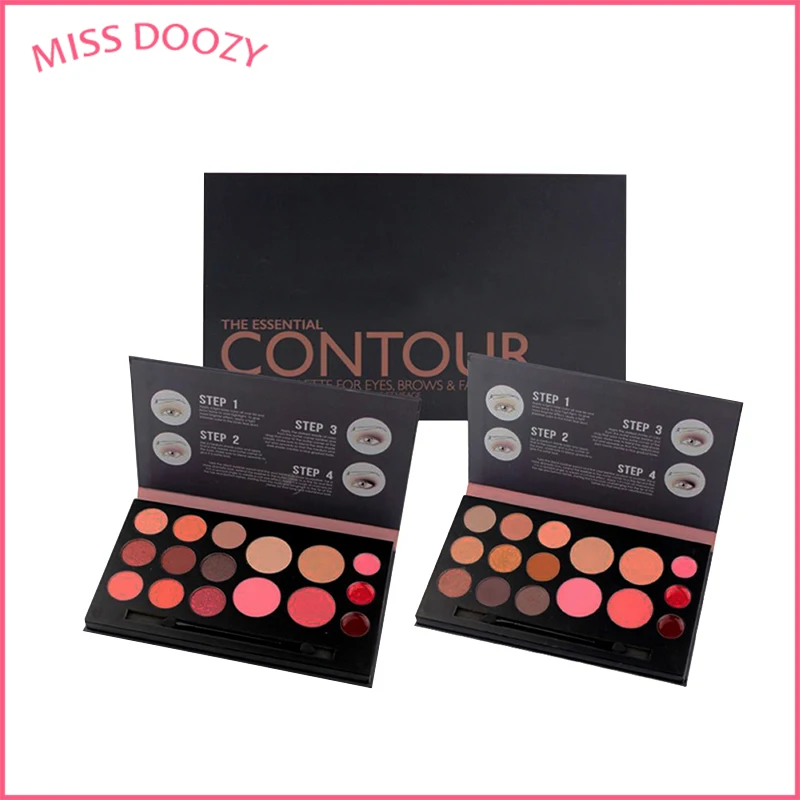 MISS DOOZY 16 Color Eyeshadow Plate Balm Lipstick Blush Colorant ...