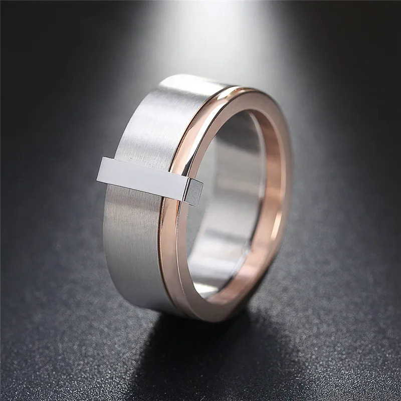 ZORCVENS Smooth Surface Women's 316L Stainless Steel Ring Trendy Unique ...