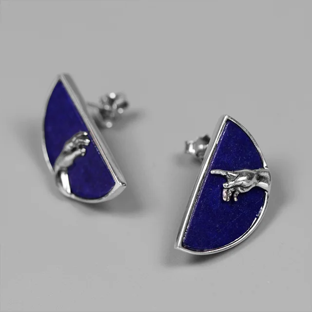 Hand of God from The Creation of Adam Stud Earring | Muduh Collection