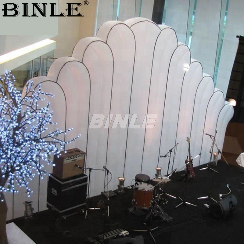 3mlong Commercial Lighting Rental Scallop Inflatable Led Wall Photo ...