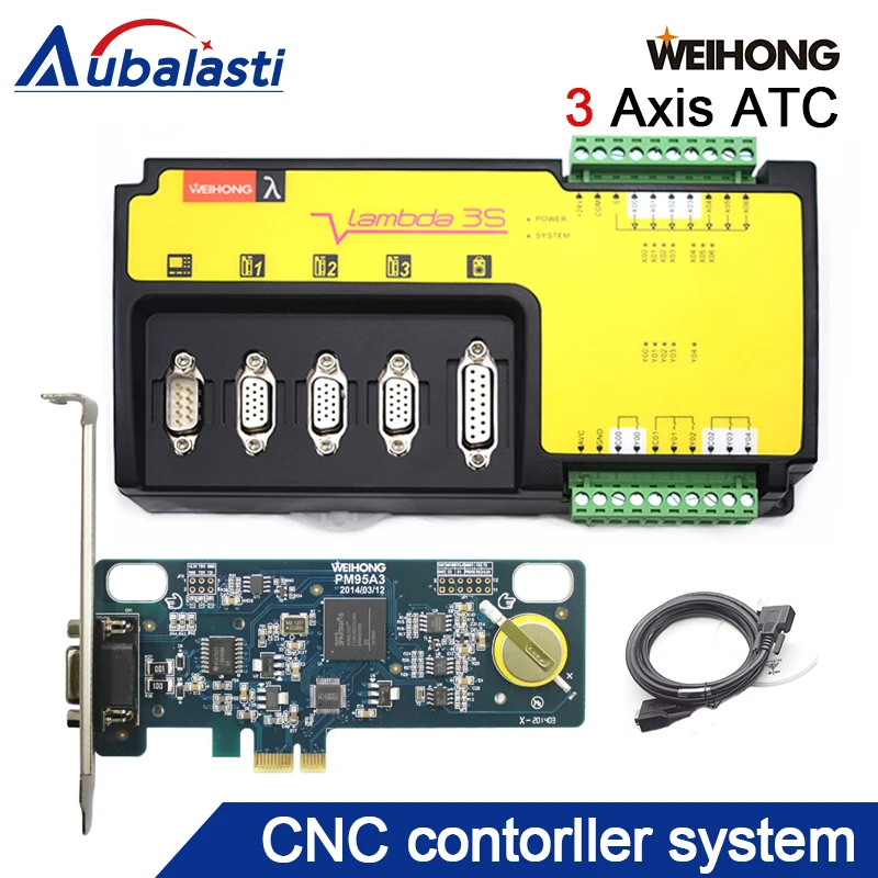 Weihong Cnc Controller 3 Axis Woodworking Machine Control Card Pm95a-3s+lambda3s For Cnc Router ...