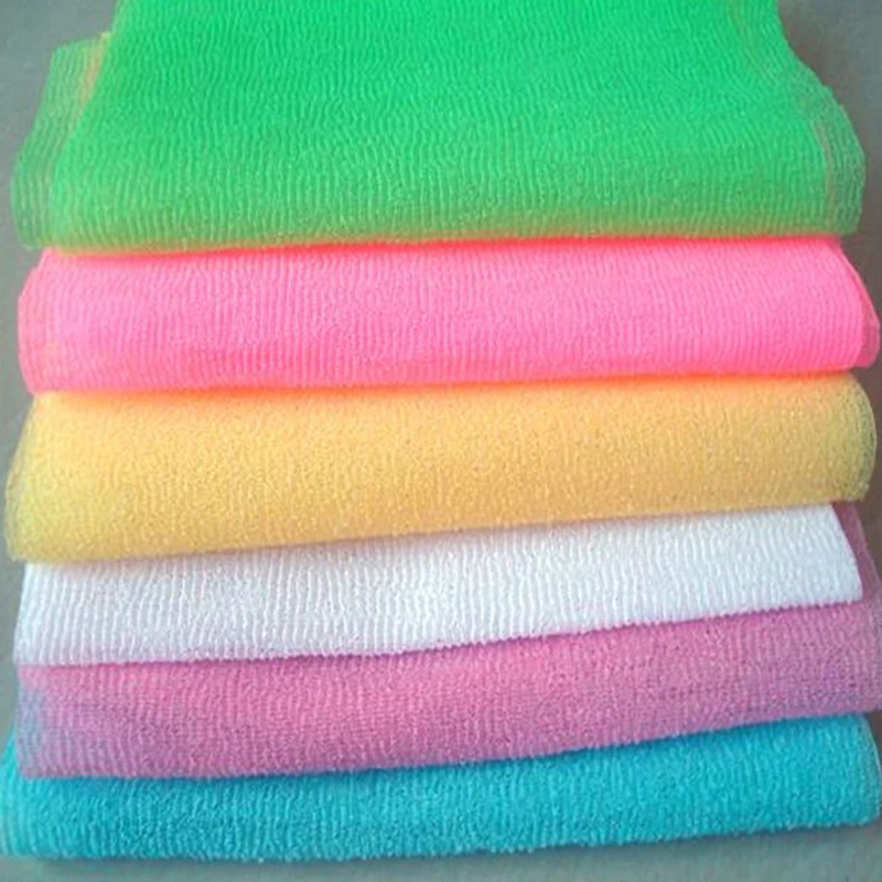 1pcs 30*90cm Nylon Mesh Cloth Bath Shower Body Washing Clean Exfoliate ...