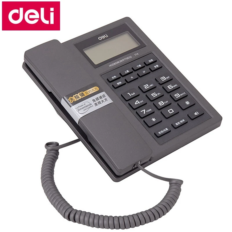 Deli teléfono con cable tipo asiento 774, dispositivo para oficina en ...