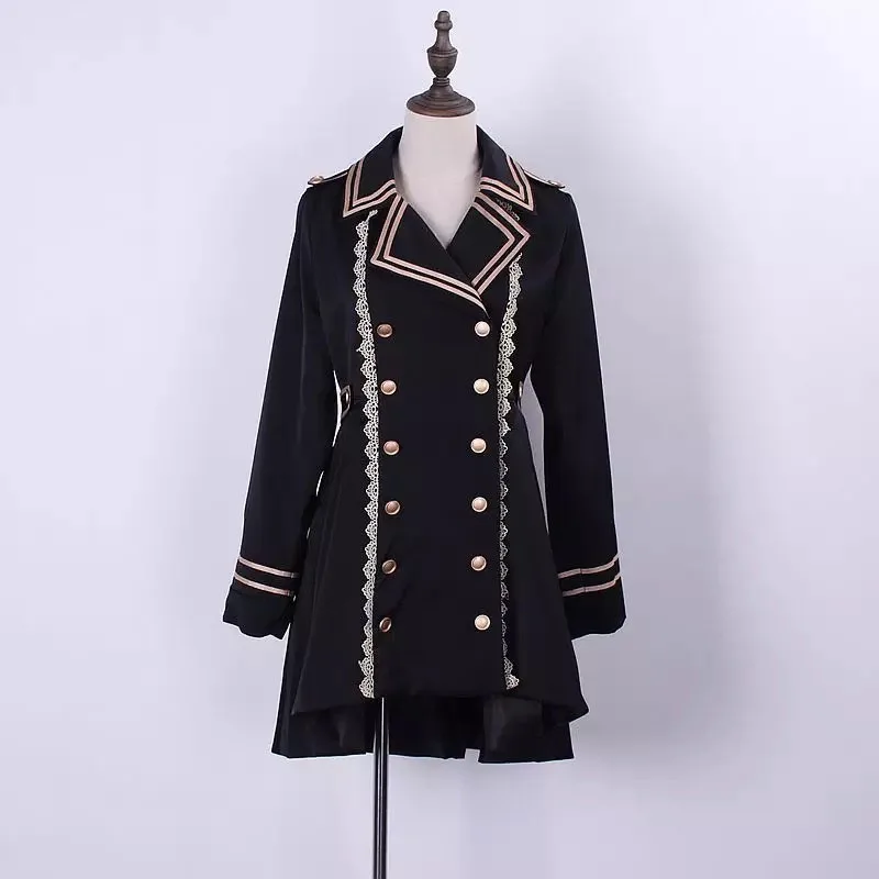 Adult Unisex Cool Navy Sergeant Captain Costume Double Breasted ...