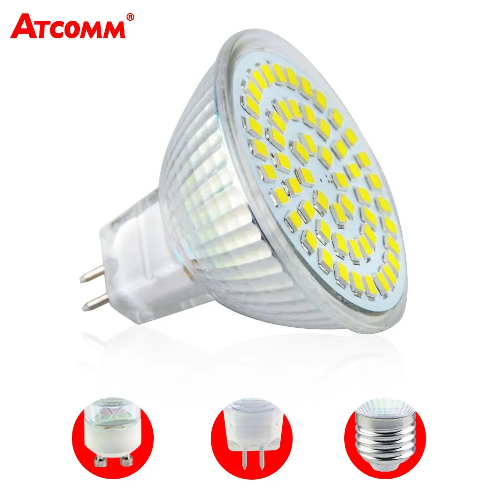 GU10 LED Diode Bulb 4W 6W 8W Ampoule LED E27 MR16 Lampara AC 220V Glass ...