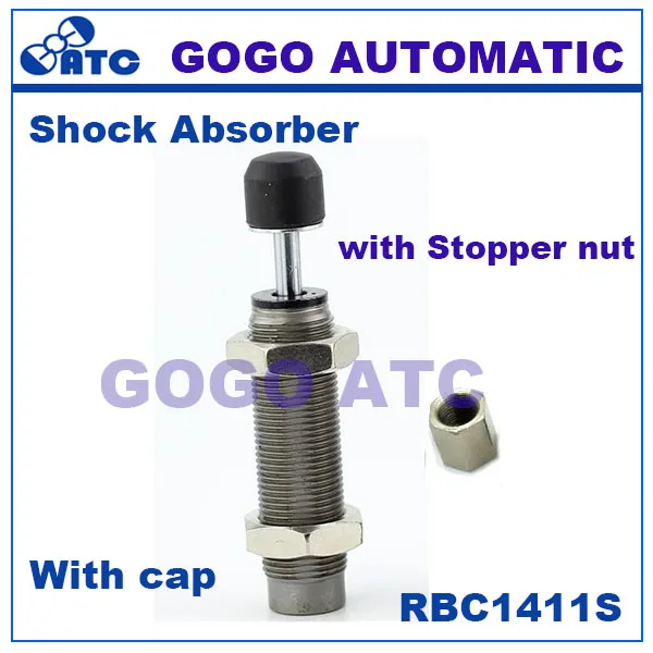 공압 에어 실린더 충격 흡수 스토퍼 너트 RBC1411S O.D. 스레드 크기 14 미리메터 스트로크 11 미리메터 SMC 형 ...
