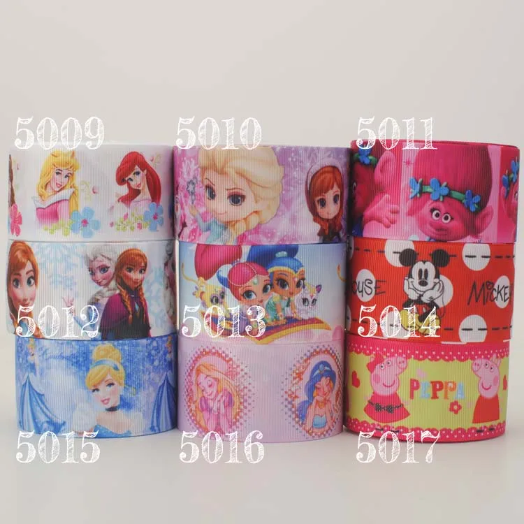 1/2 " 38mm Princess pattern printed grosgrain ribbon party decoration ...