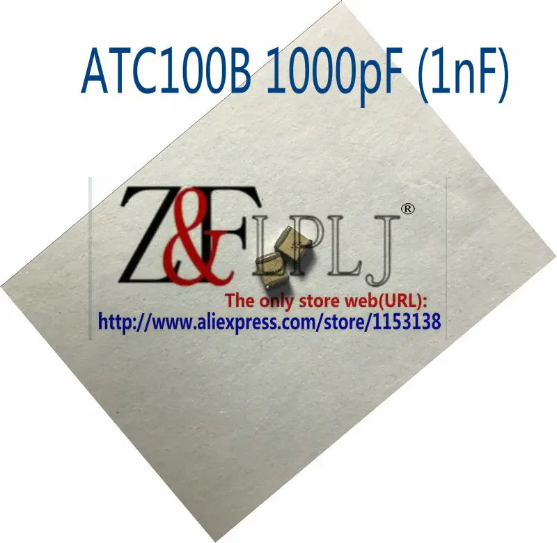 High-Q Multilayer Porcelain Capacitor 100B102JT50XT 1210Size 1000pF 50V ...