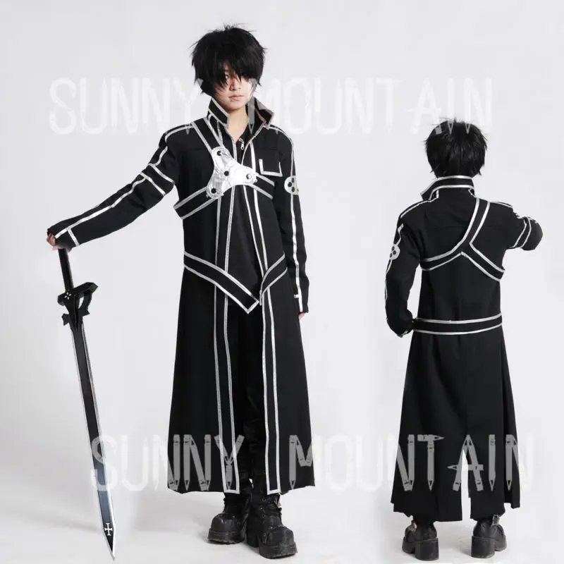 Free shipping Kirigaya Kazuto Kirito cosplay costume Japanese Anime ...