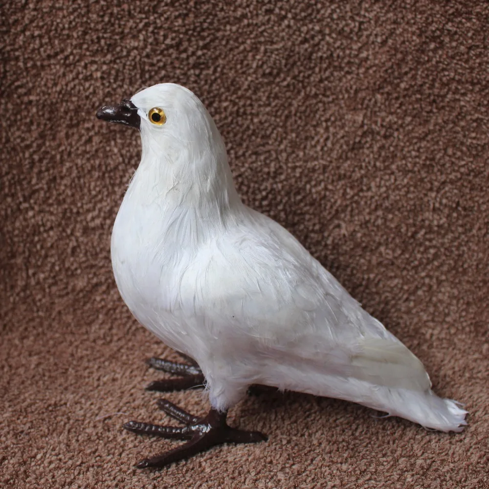 Nordic White Pigeon Artificial Bird Doves Yard Garden Decor Office Desk ...