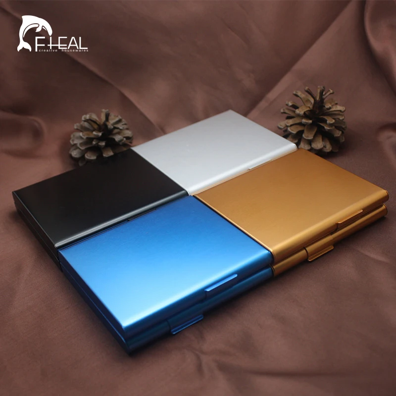 FHEAL Aluminum Cigarette Case Double Sided Flip Open Pocket-Cigarette ...