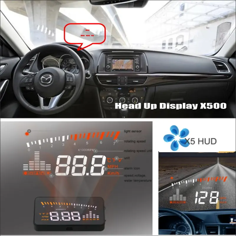 รถHUD Head Up DisplayสำหรับMazda 6 Mazda6สำหรับMazda 3 Mazda3 AUTO OBD ...