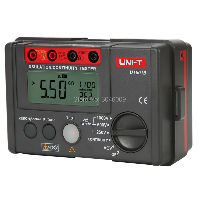 UNI-T UT501B Insulation Resistance Tester 1000V Digital Megohmmeter ...