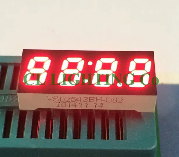 0.25 inch 7 Segment digital tube red four bit Digital Tube Common anode ...