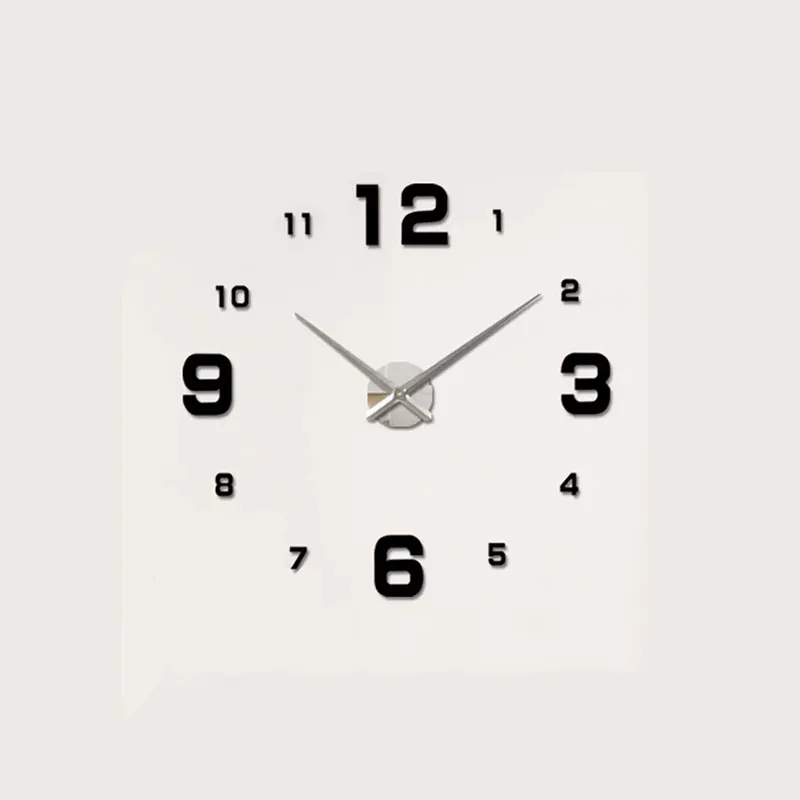 Single Face Acrylic 3D Digital Time Clock For Sofa Background & TV Wall ...