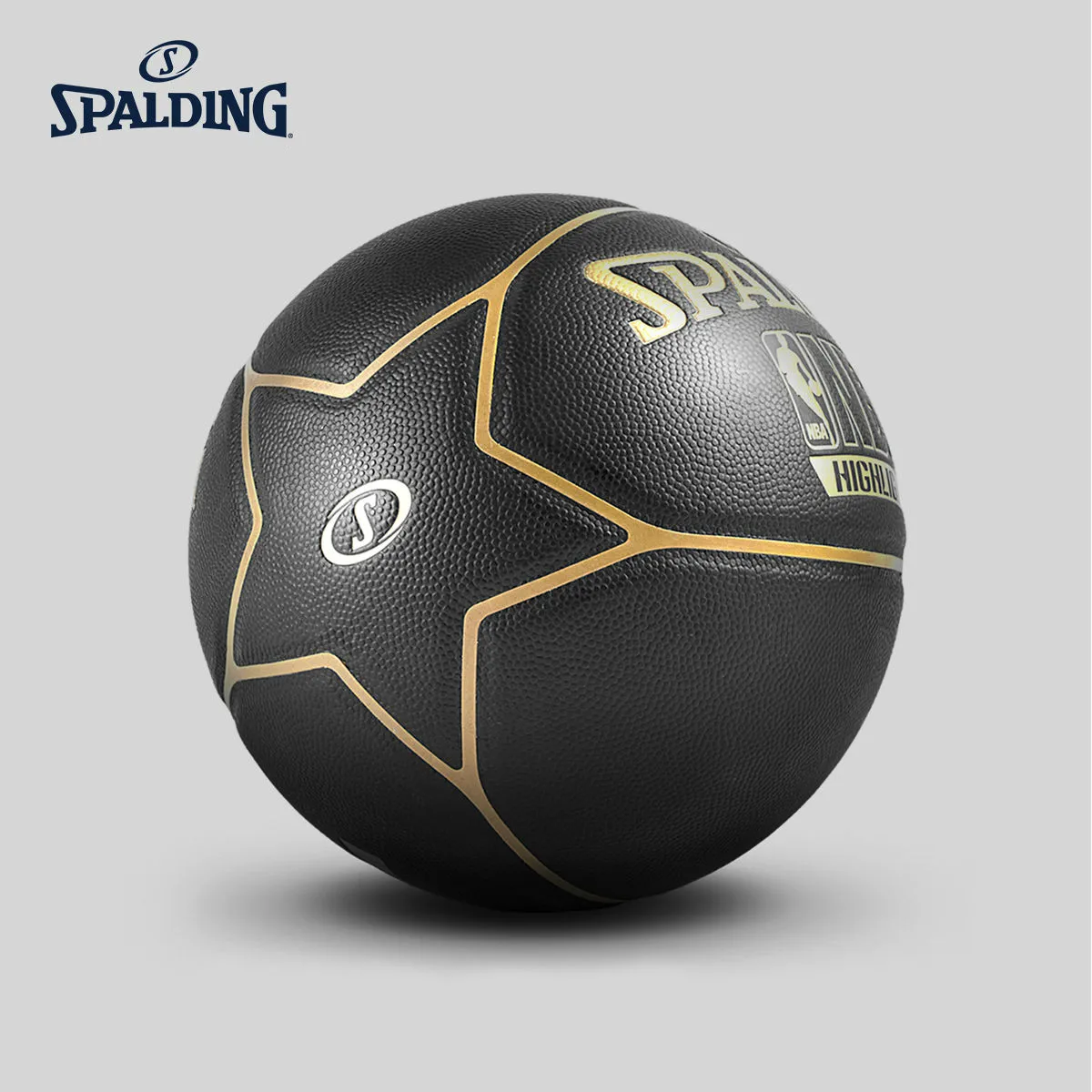 Original SPALDING Highlight Golden NBA LOGO Indoor and Outdoor PU ...