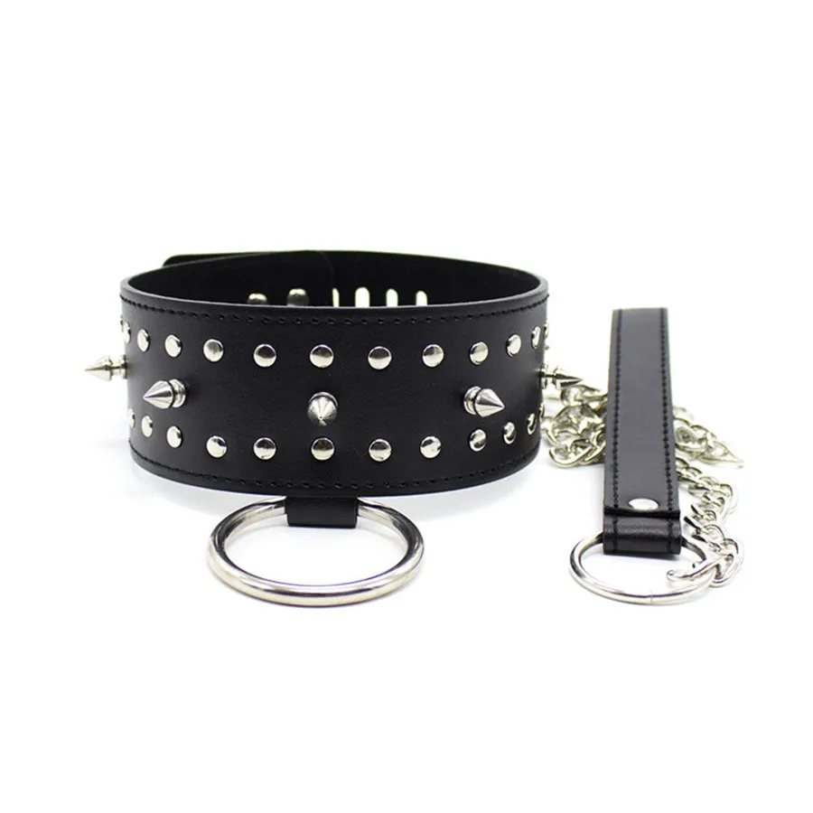 Buy Pu Leather Rivet Needle Thorns Collar Slave
