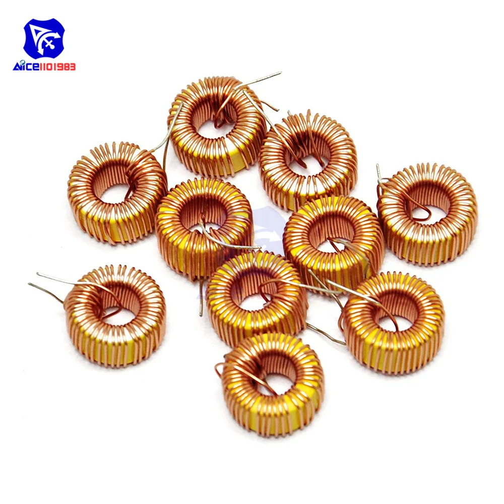10PCS-Lot-100-H-3A-Coil-Wire-Wrap-Toroid-Magnetic-Inductor-Monolayer ...
