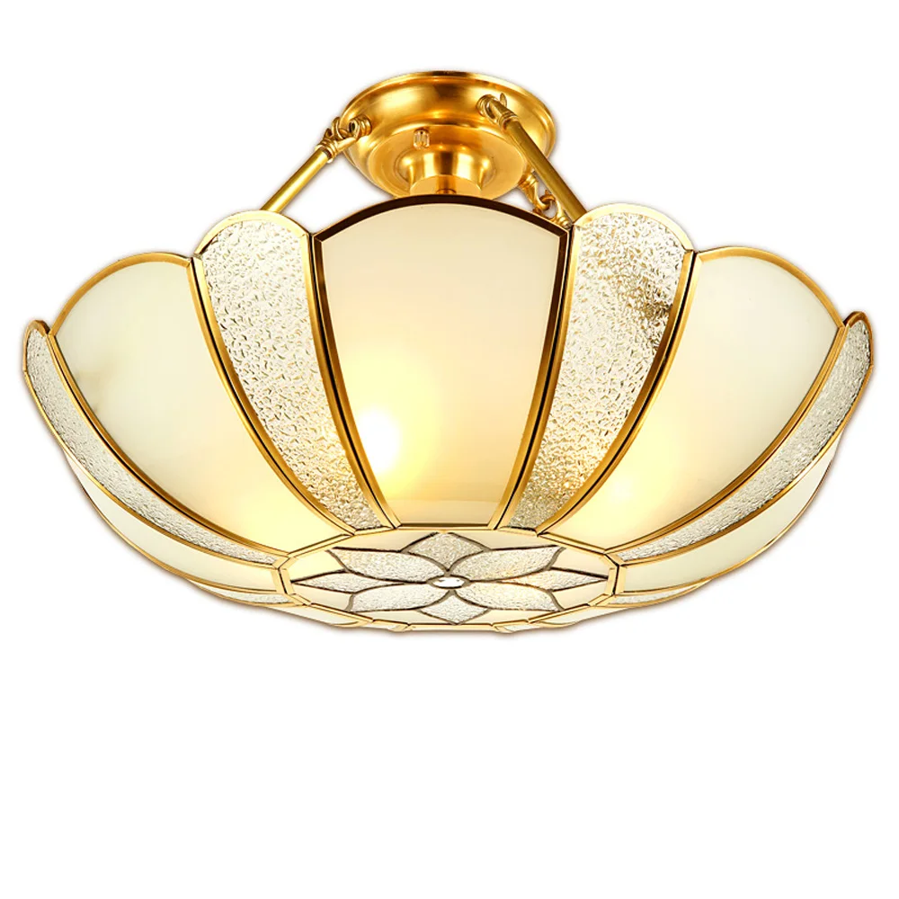 Copper-Restaurant-Ceiling-Light-Indian-Traditional-Flower-Glass-Living ...