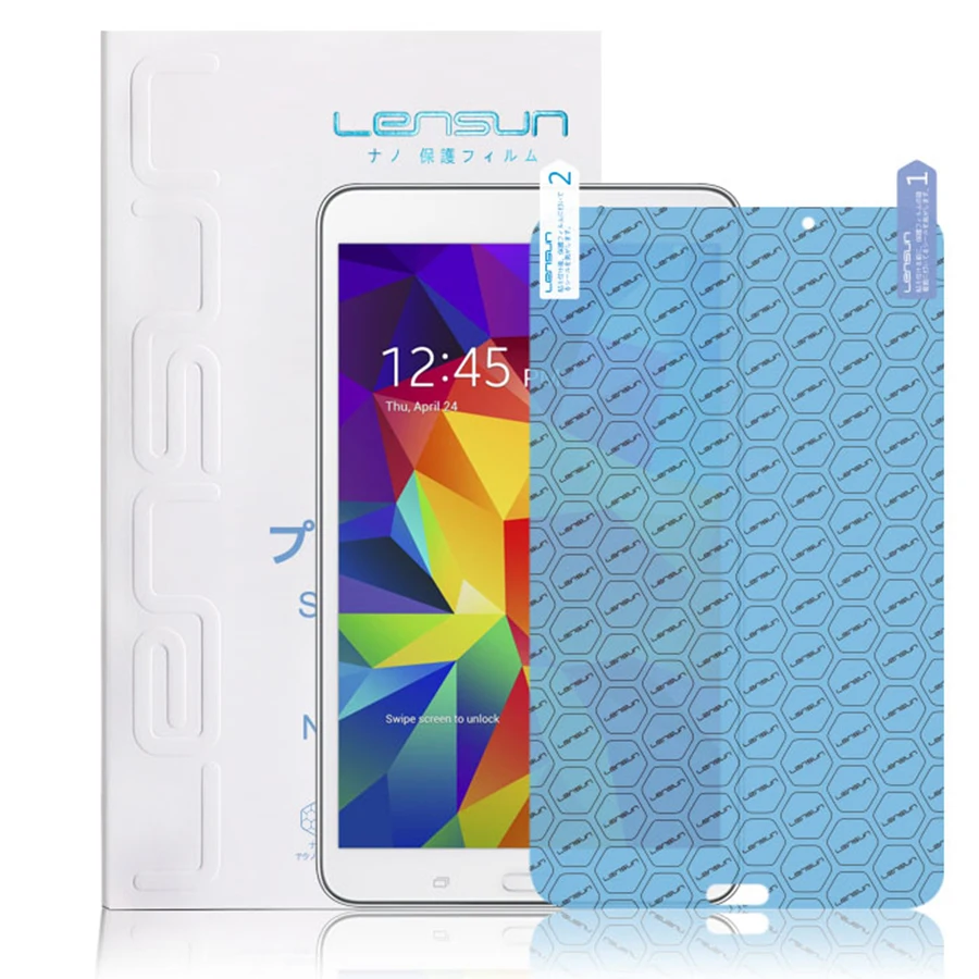 LENSUN Nano Anti Shock Clear Screen Protector Sheet For Samsung T230 ...