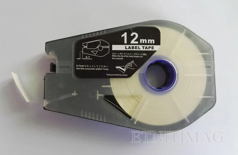 Ink Ribbon Printer Label Tapes Cassette tm 1112w(White)for Electronic ...