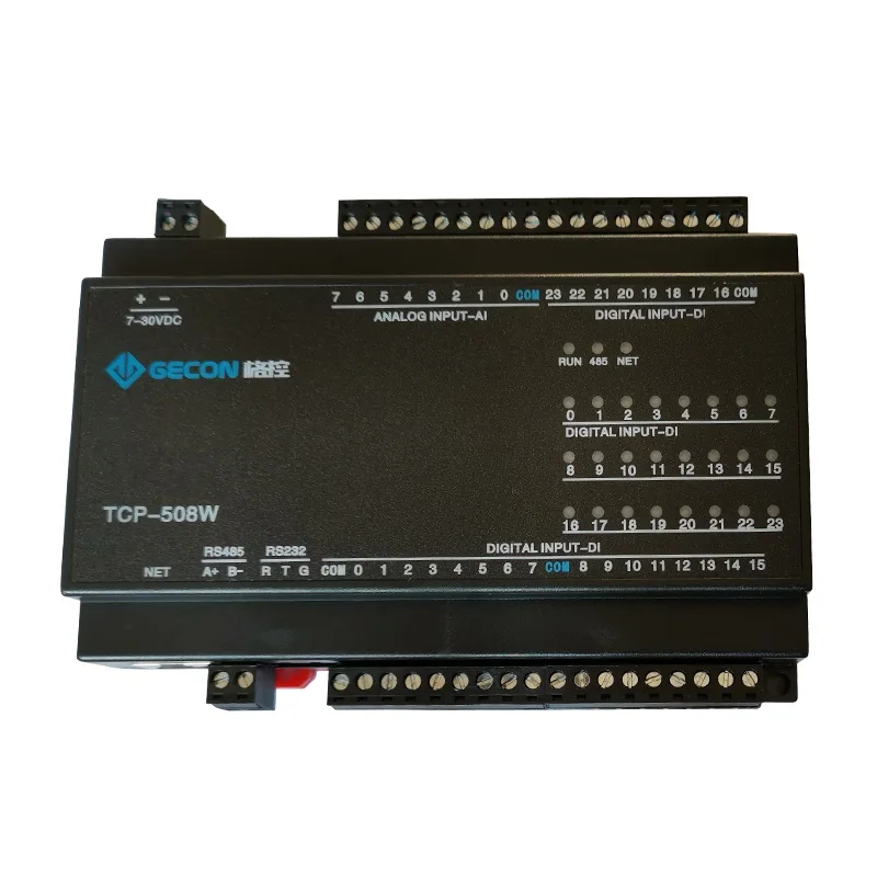 24di Digital Input 8ai Analog Acquisition Ethernet Io Module Rs485 232 Plc Expansion In Motor
