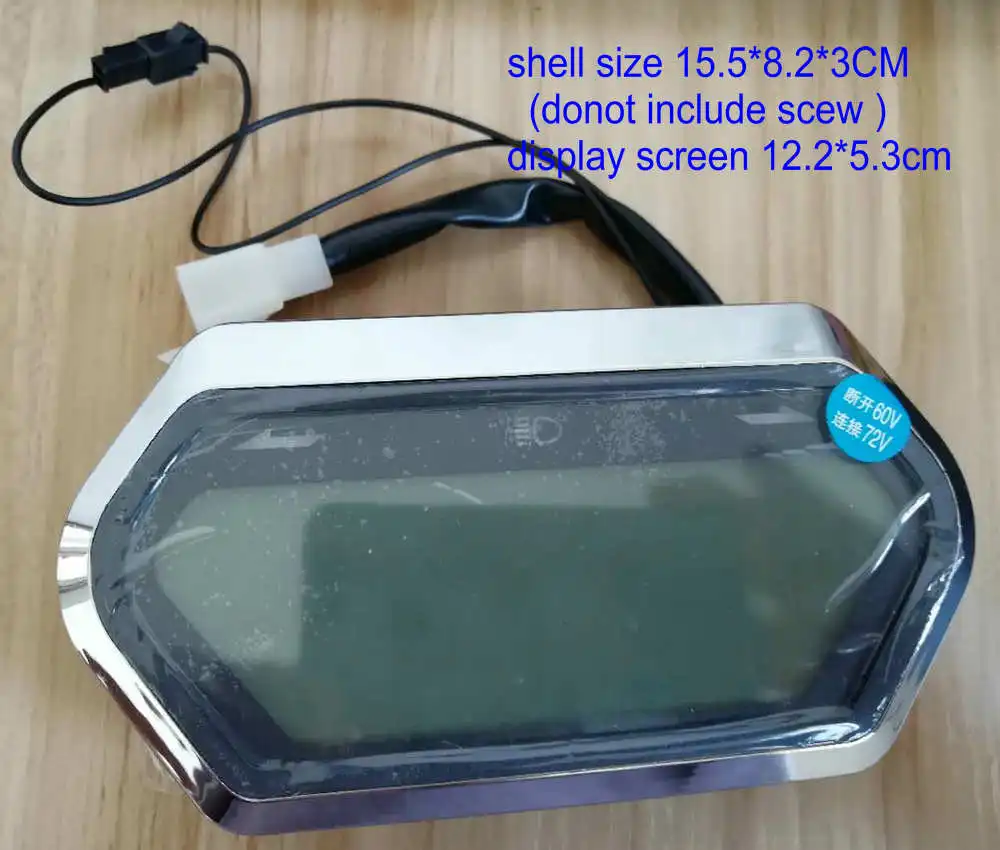 speedometer LCD DISPLAY 48v60v72v light/battery level/power indicator ...