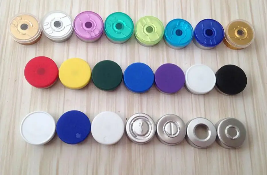 200pcs-20mm-Aluminum-plastic-Cap-Cover-Glass-vial-bottle-top-sealed ...
