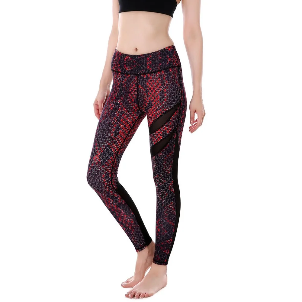 Leggings Fitness Snake Red Color Styles Women's Leggings Fashion ...