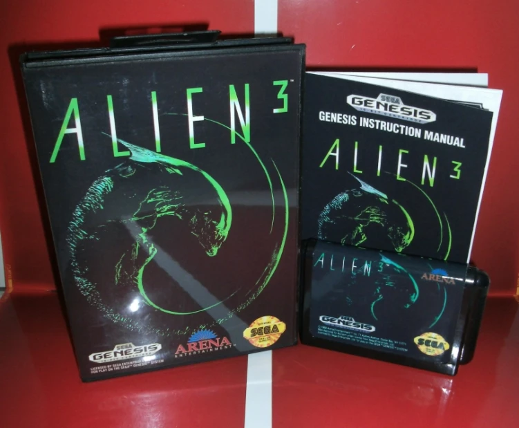 Alien 3 US Cover with box and manual For Sega Megadrive Genesis Video ...