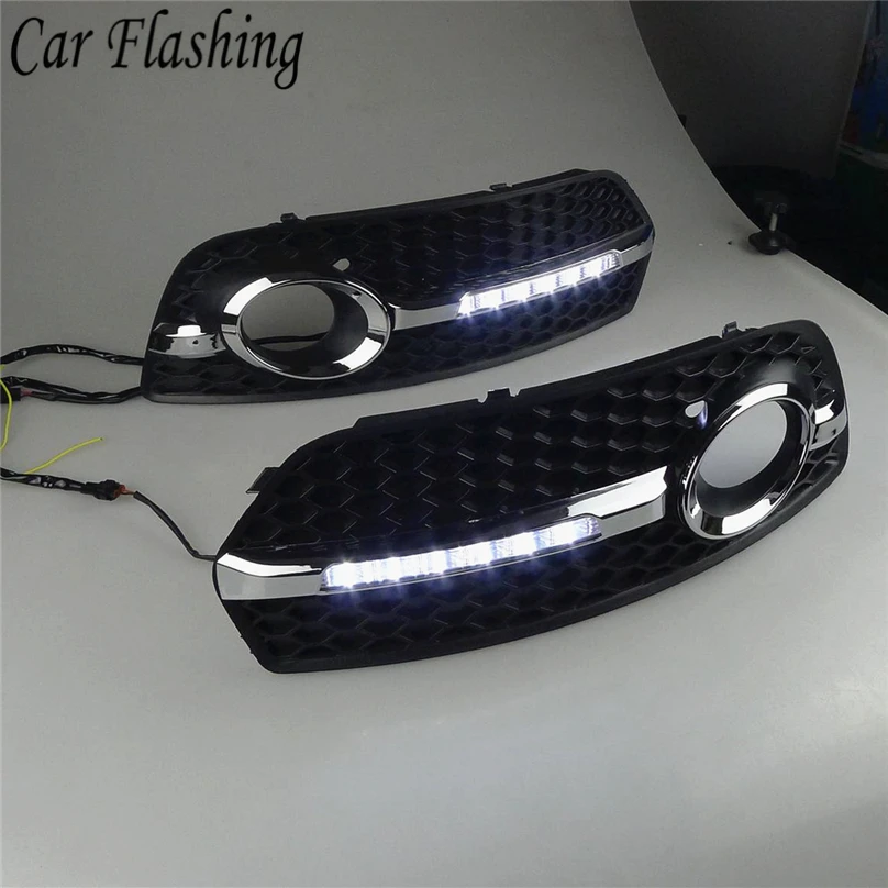 Car Flashing 1 set DRL For Audi Q5 2010 2011 2012 2013 LED DRL Daytime ...