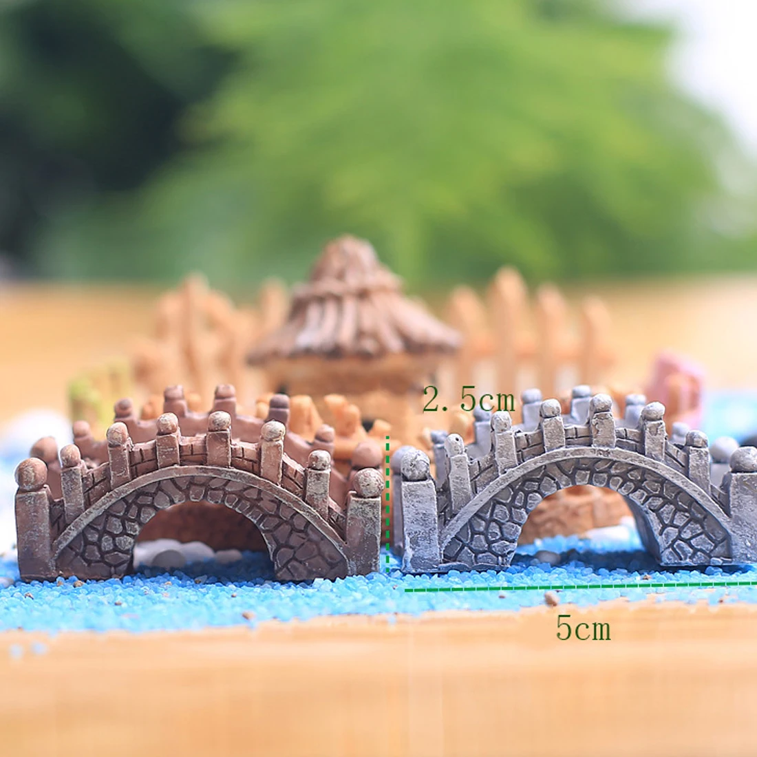 Hot Stone Bridge Figurines Mini Resin Crafts Fairy Garden Miniatures ...