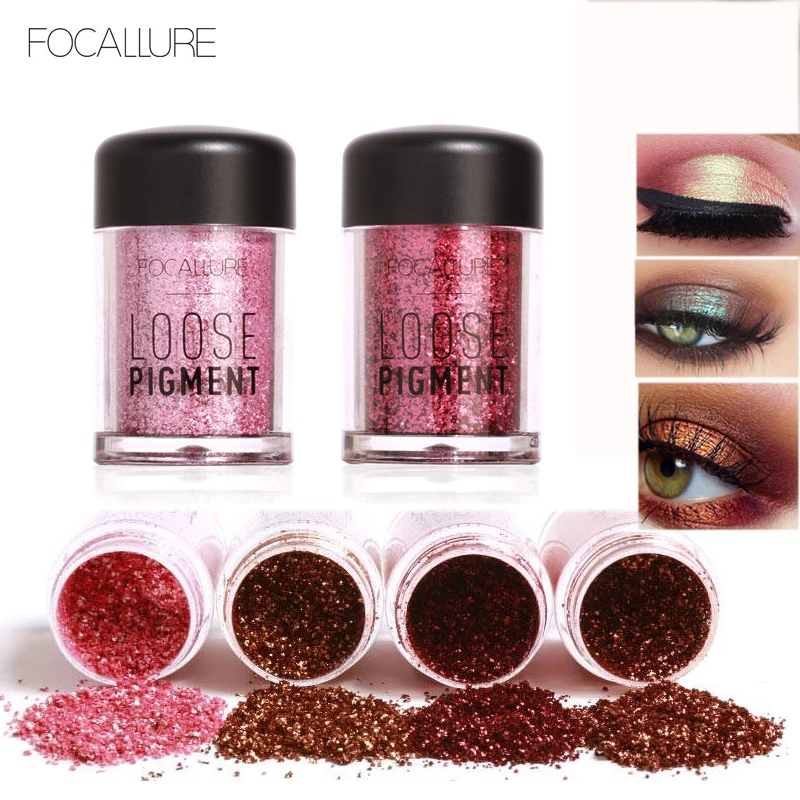 FOCALLURE New Eyeshadow Loose Pigment Makeup Long Lasting Diamond ...