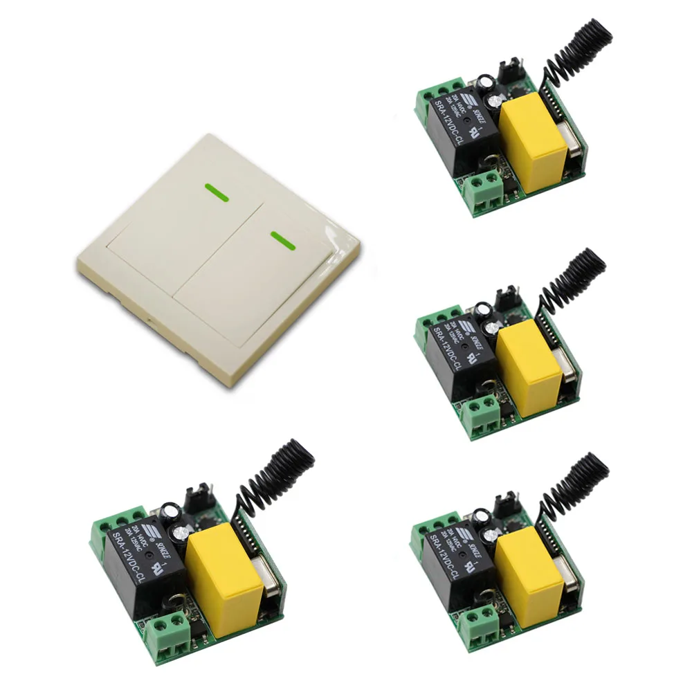 AC 220V 10A Ceiling Lamp Light LED Remote Control Switch Wireless Wall ...