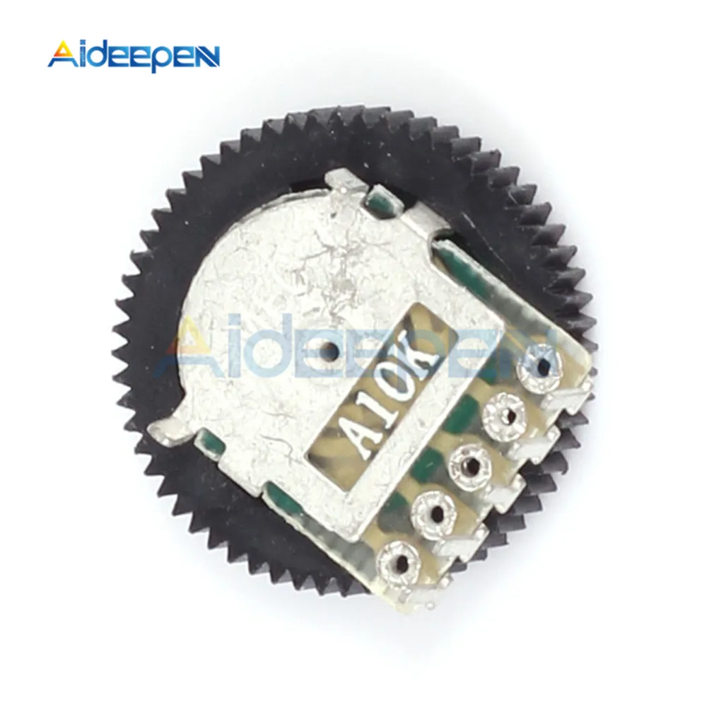 10PCS A103 10K Duplex Gear Potentiometer Dial 16x2mm for Radio MP3/MP4 ...