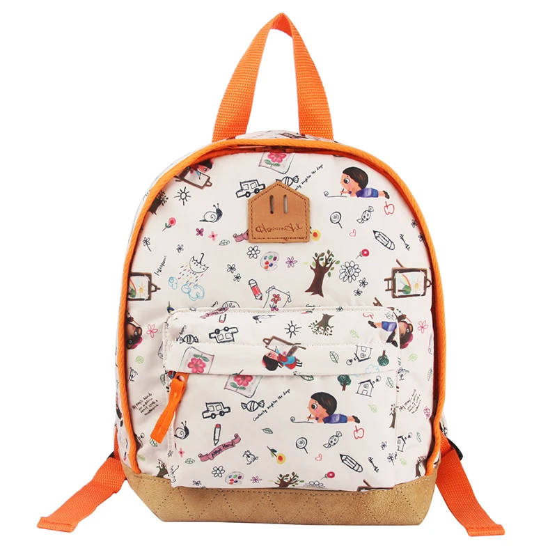 Orange Kids Backpack Cute Unique Cartoon Premium Child Back Pack ...