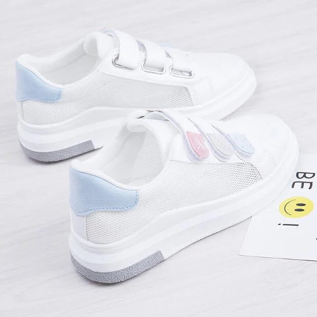 Women White Shoes with Holes Leather Famous Brand Female Casual Shoes ...