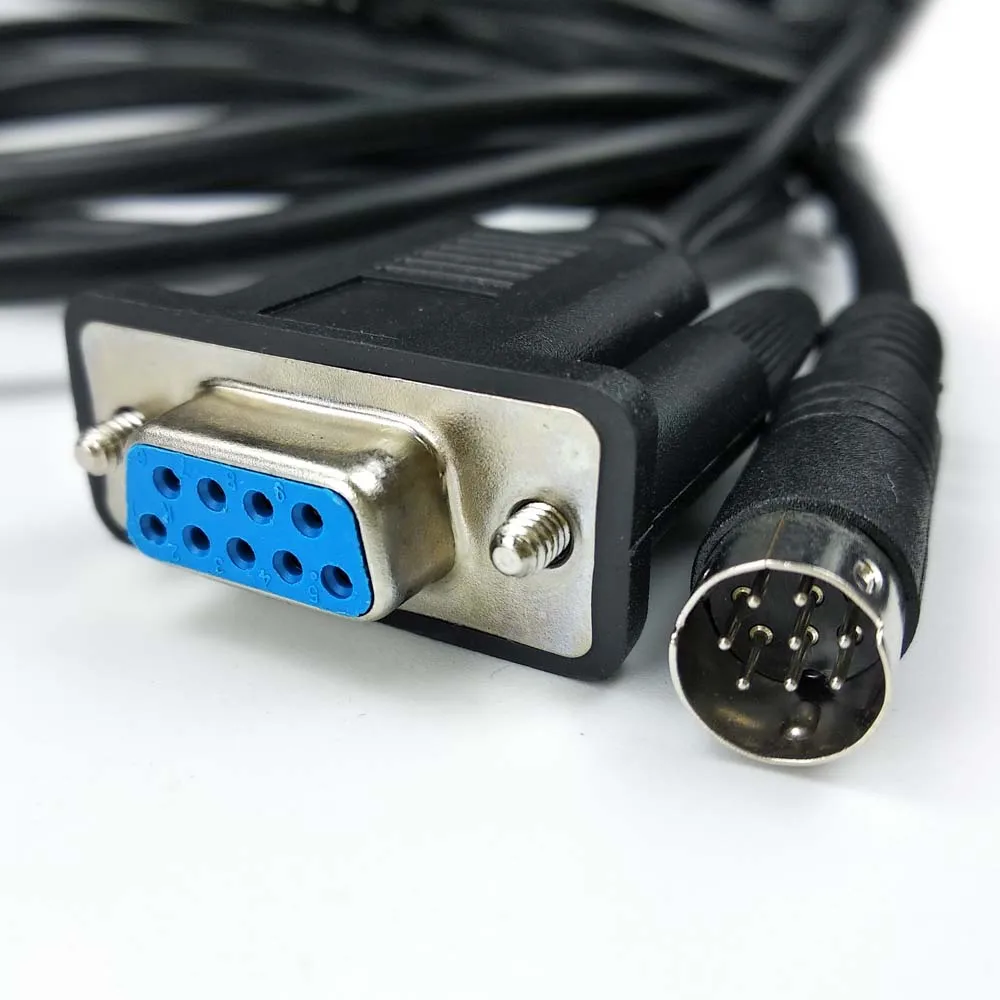 Db9 Rs232 To Mini Din 8p Male Cable For Plc Programming 1761 Cbl Pm02 In Computer Cables